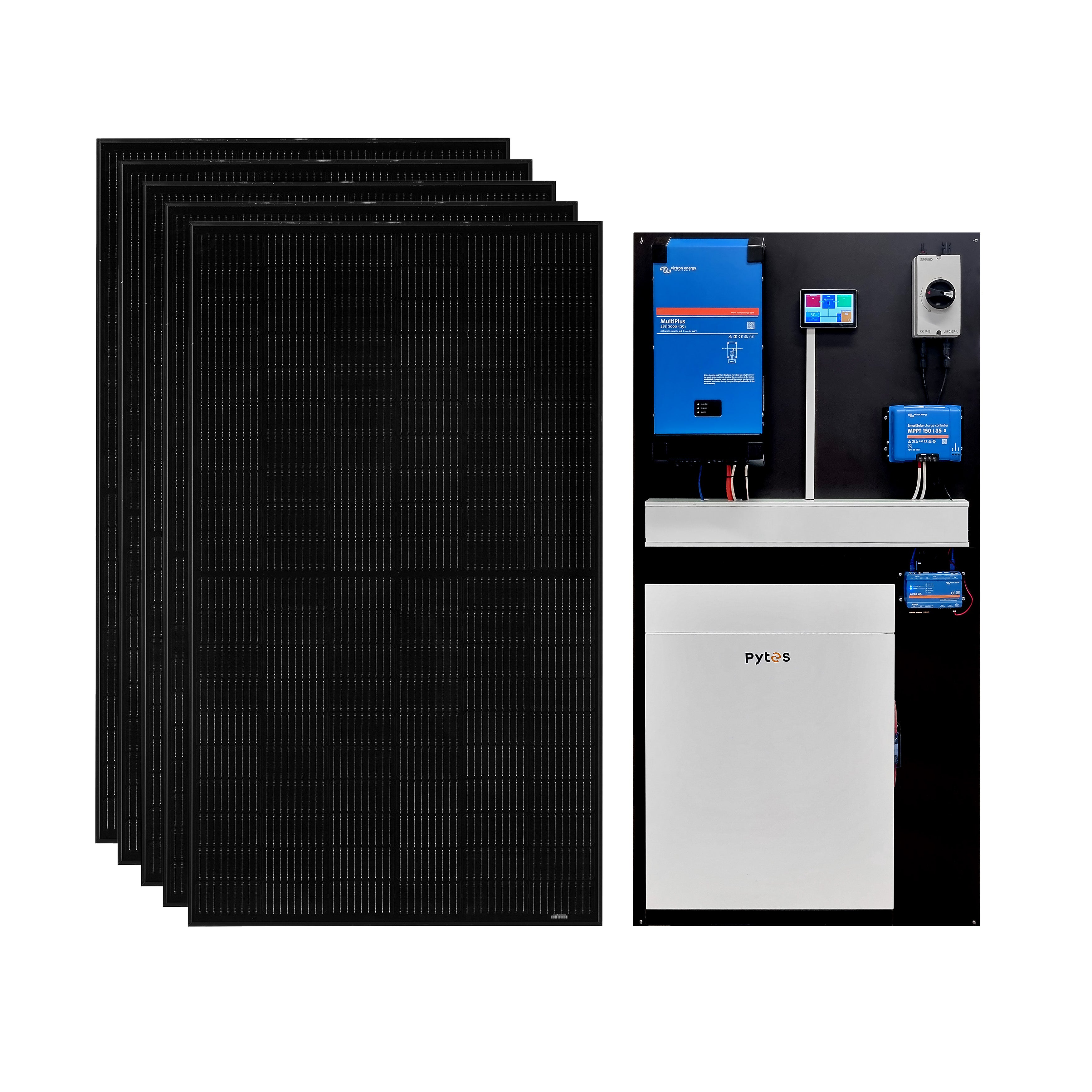 Kraftpakke 230 volt på plate, 5000 VA, 10240 Wt litium heat